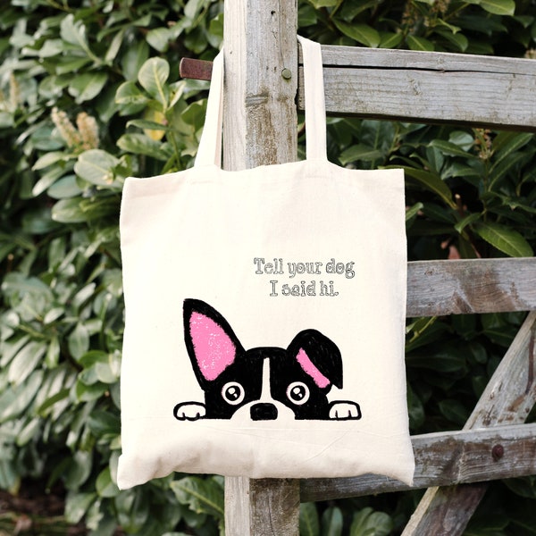 Funny Dog Tote Bag - Etsy