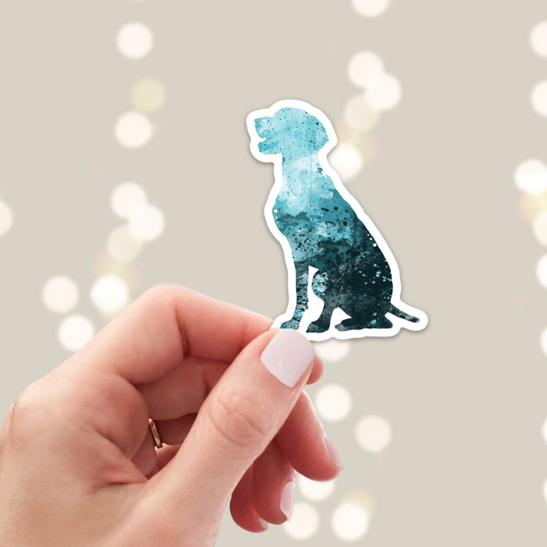 GSP Dog Silhouette Sticker: Weatherproof German Shorthaired Pointer Art ...