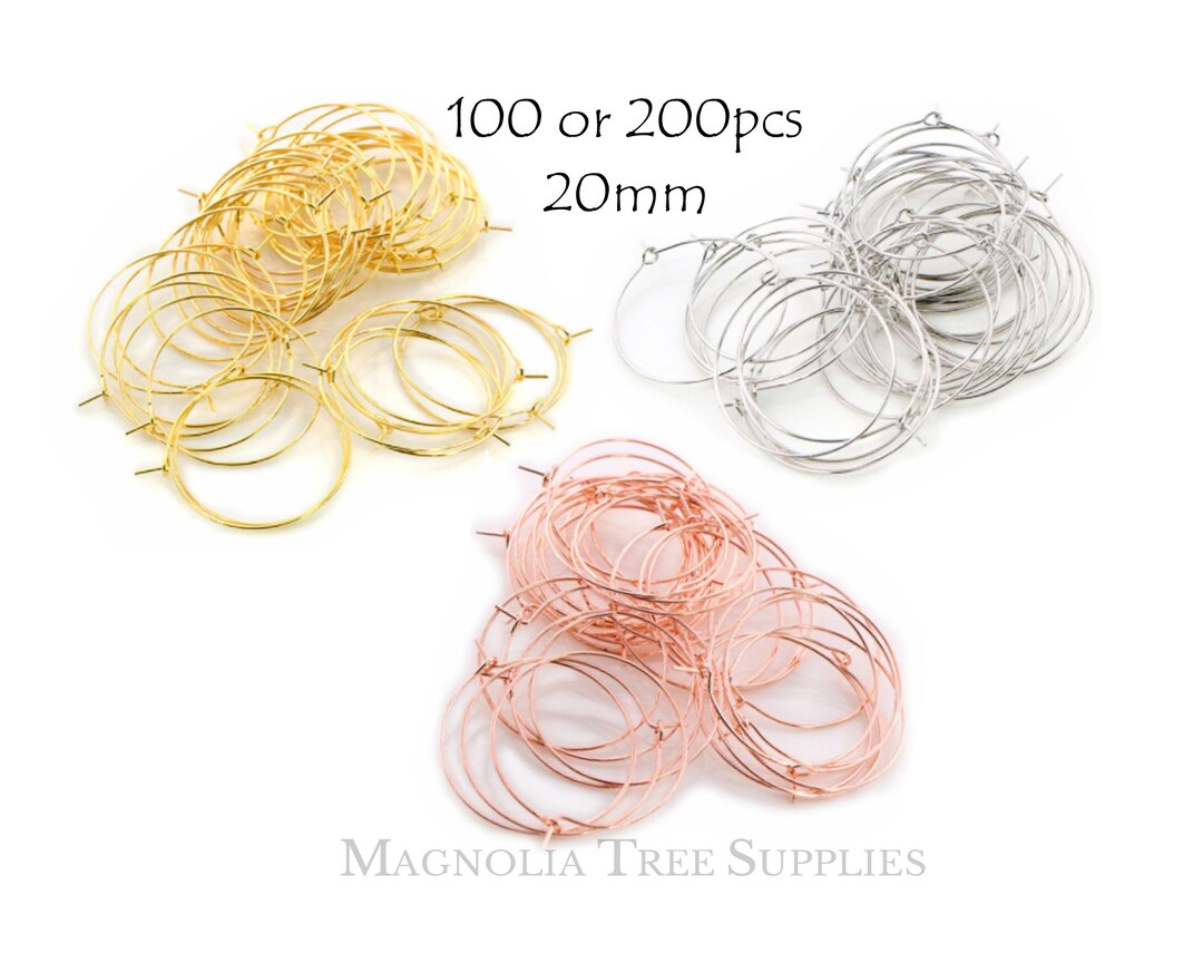 Wine Rings, 25x20mm, Wine Rings BULK DIY, Wine Glass Charm Rings ...