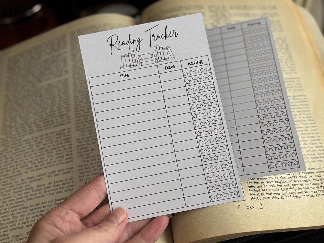 Reading Tracker Bookmark | Reading Checklist | Book Lover Gift ...
