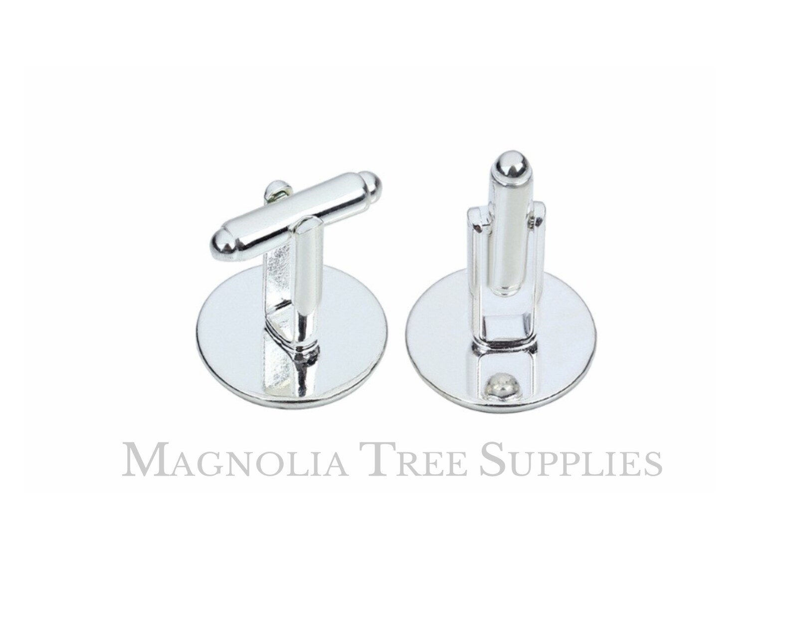 16mm Silver Cufflink Kit DIY Cuff Links Silver Bezel | Etsy