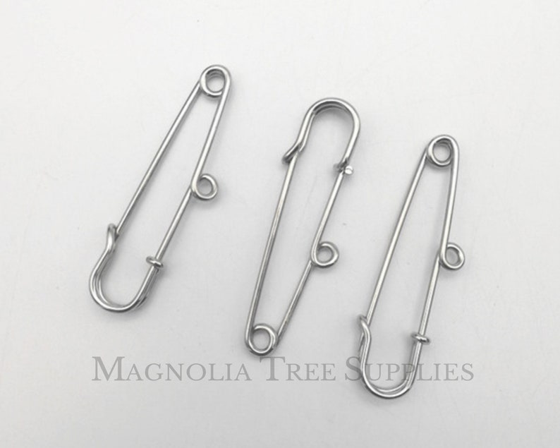 BULK Silver Gold or Bronze Single Loop Pin 1 Loop Pin | Etsy