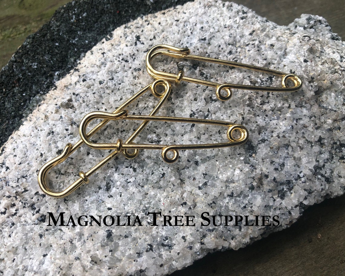 BULK Silver Gold or Bronze Single Loop Pin 1 Loop Pin | Etsy