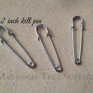 BULK 2 Inch Safety Pin, 2 Kilt Pin, Brooch Lapel Pin, Two Inch Large ...