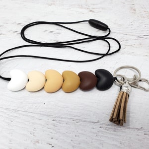 Unity Heart Lanyard, Silicone Beaded Lanyard, Anti-racism, Equality ...