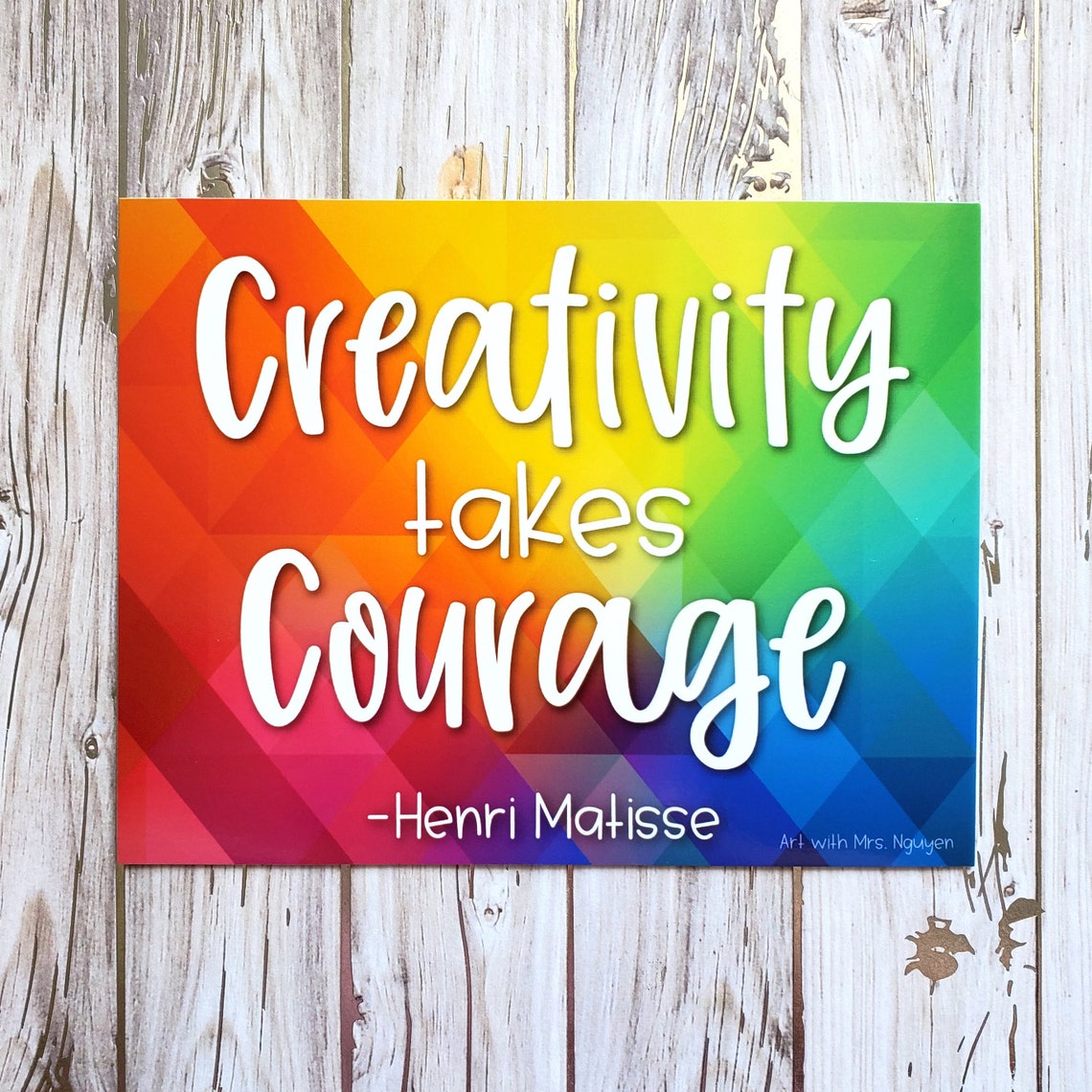 Creativity Takes Courage Magnet Art Teacher Magnets School | Etsy