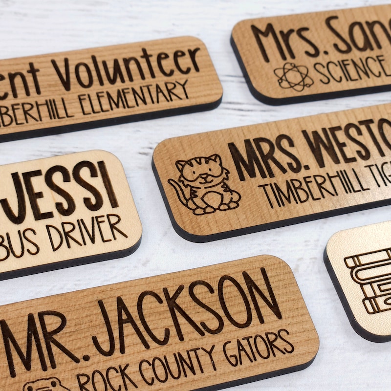 Wood Name Magnetic - Etsy