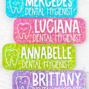 Dental Hygienist Name Tag, Personalized Engraved Acrylic Name Tag ...