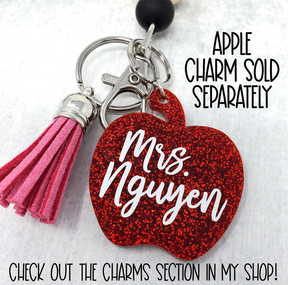 Pencil Lanyard Teacher Lanyard Silicone Beaded Lanyard | Etsy