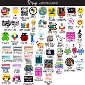 Personalized Teacher Lanyard, 3 Focal Acrylic Lanyard, Engraved Teacher ...