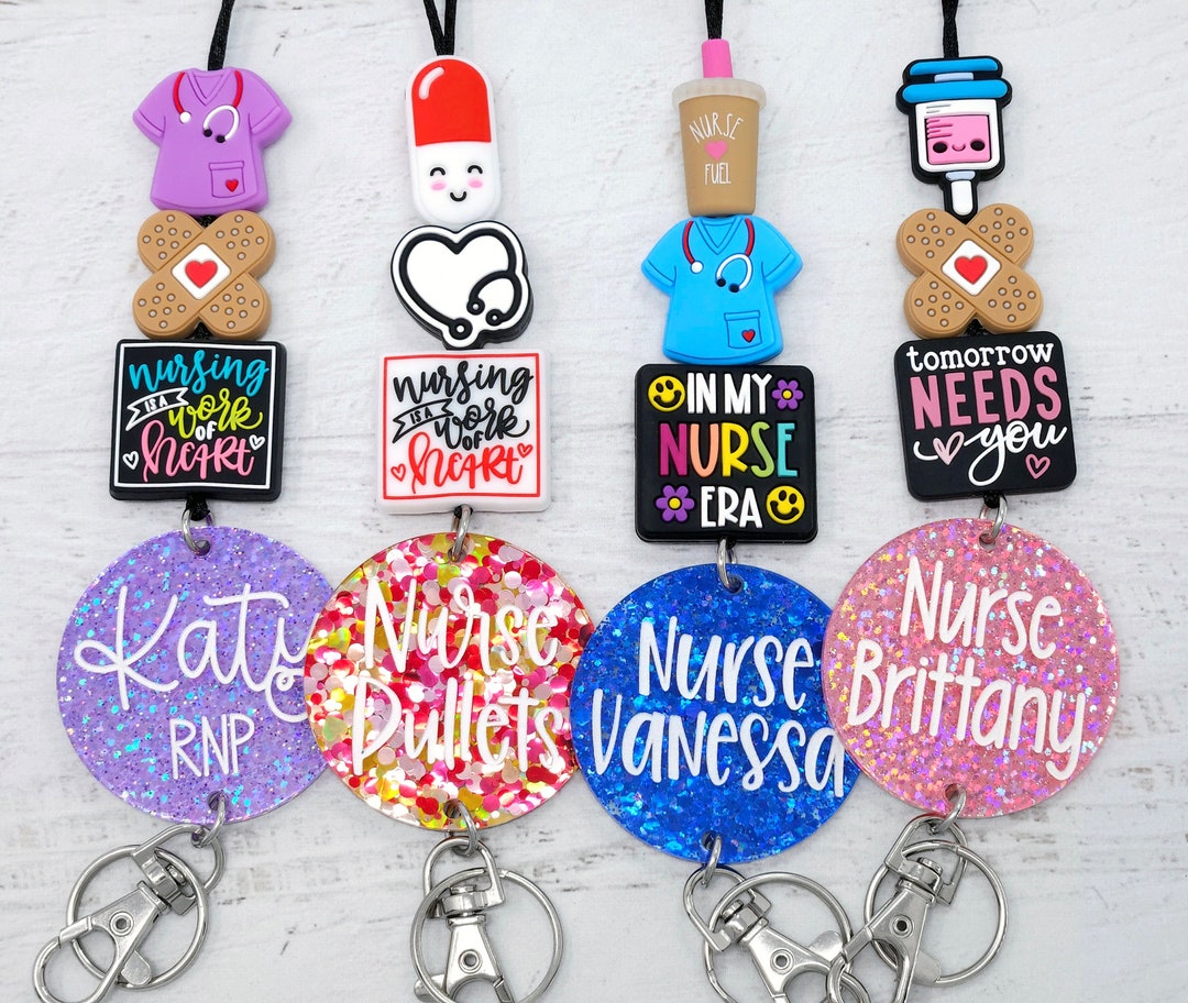 Personalized Acrylic Nurse Lanyard, Engraved School Nurse Lanyard ...