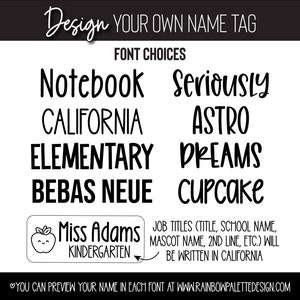 Personalized Engraved Acrylic Name Tag, Magnetic Name Badge, Substitute ...