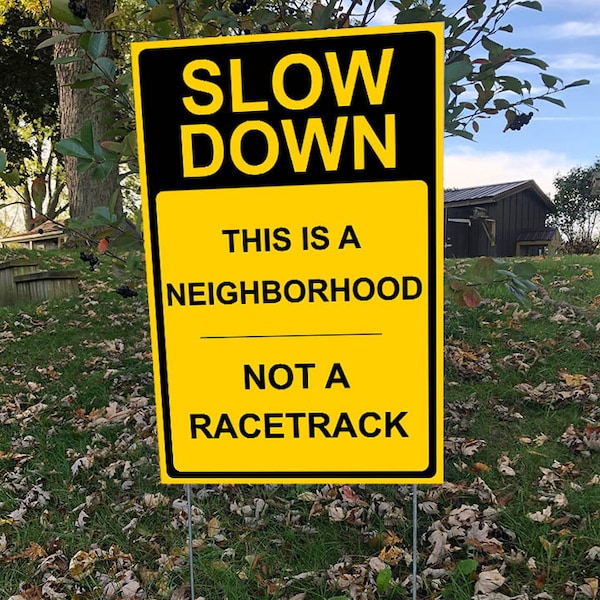 Slow Down Signs - Etsy