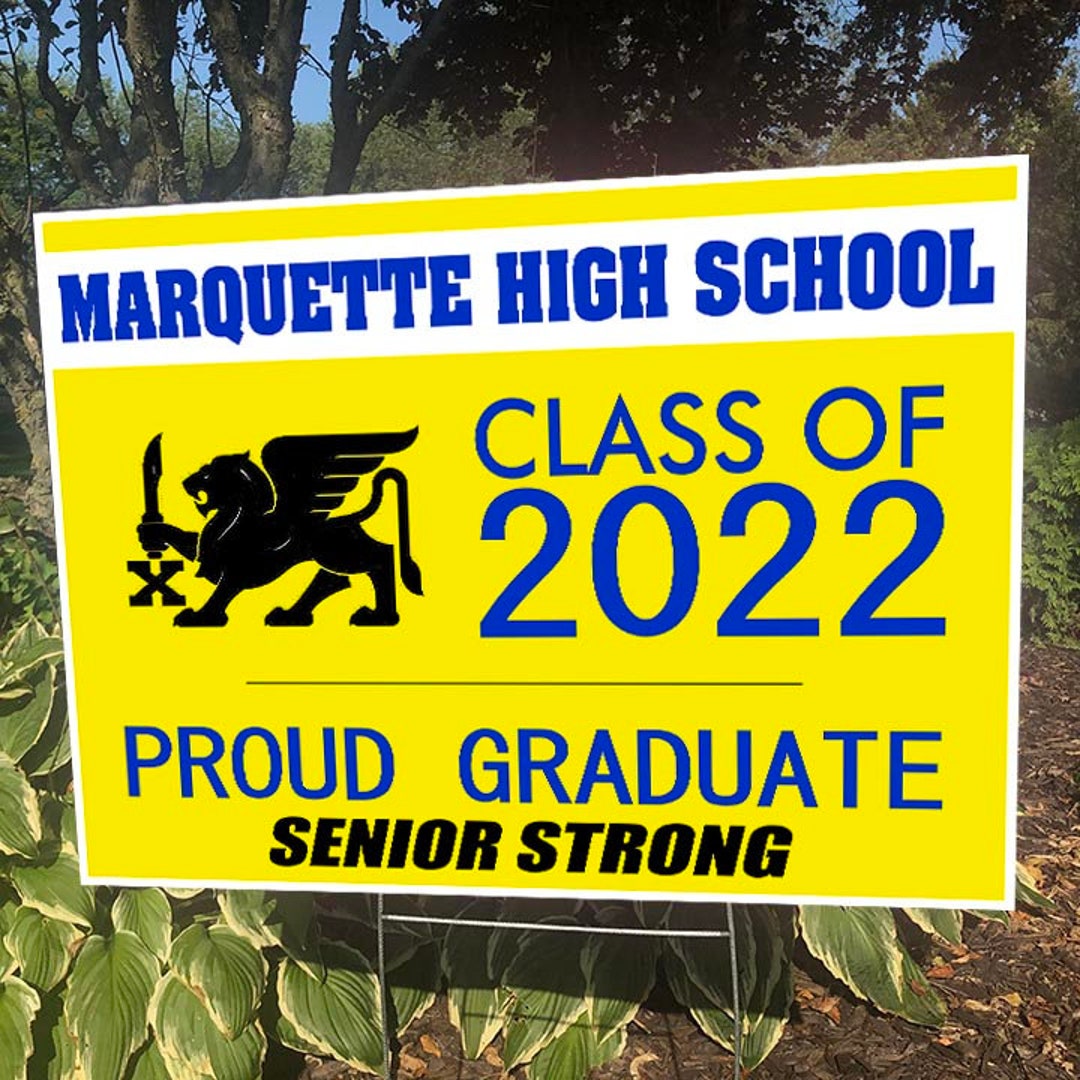Custom High School Senior Strong Yard Sign - Etsy