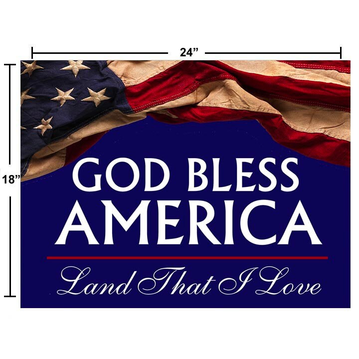 God Bless America Patriotic Yard Sign - Etsy