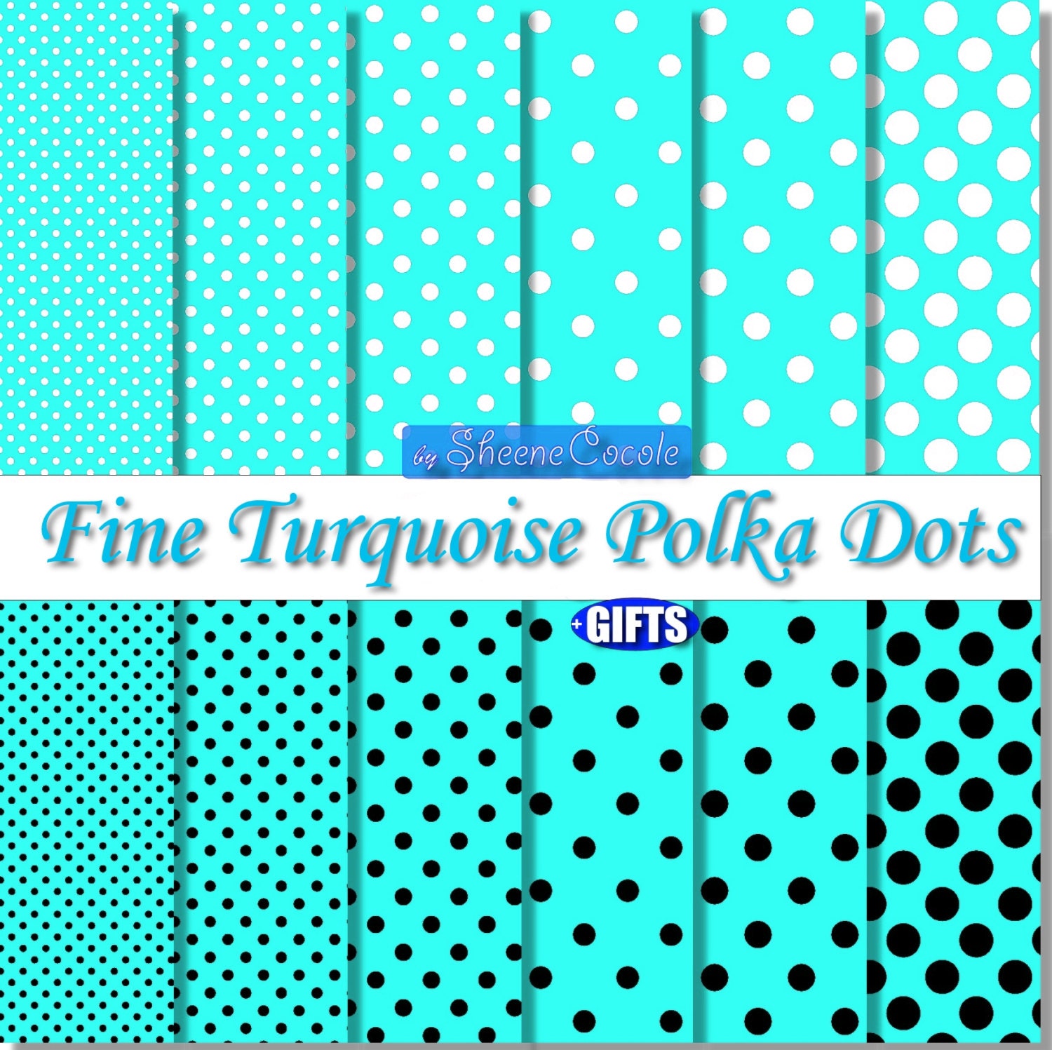 Light Turquoise Polka Dot Background