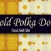Classic Gold Polka Dot Digital Paper Gold Print Scrapbook Background ...