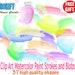 Digital Watercolor Clipart Paint Strokes Blobs Shapes Scrapbooking Clip ...
