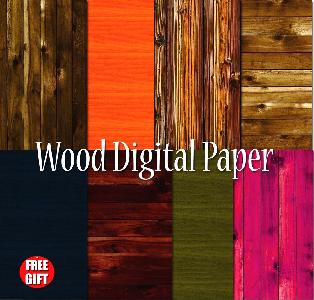 Dark Wood Digital Paper Wood Texture Wood Wall Art Print Scrapbook ...