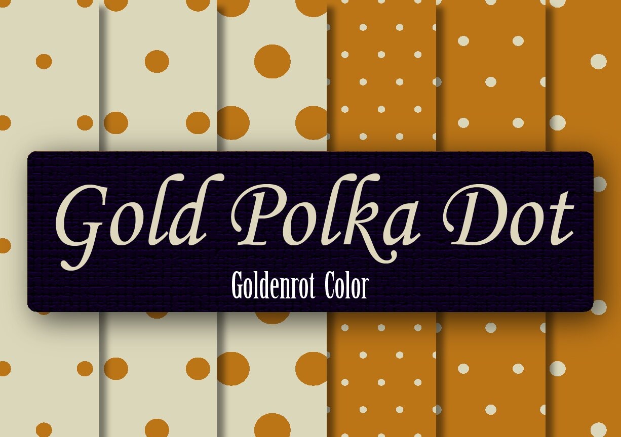 Classic Gold Polka Dot Digital Paper Gold Print Scrapbook Background ...
