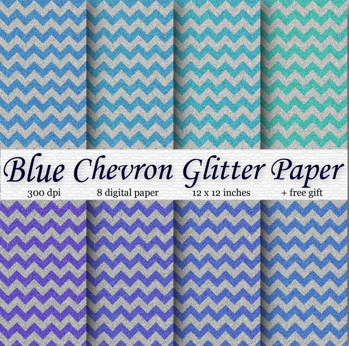 Navy Blue Chevron Digital Paper GLITTER Clipart Commercial Use - Etsy