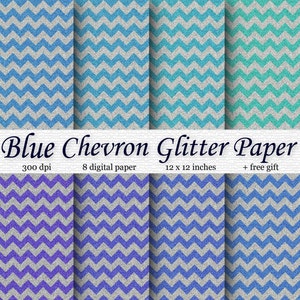 Navy Blue Chevron Digital Paper GLITTER Clipart Commercial Use - Etsy