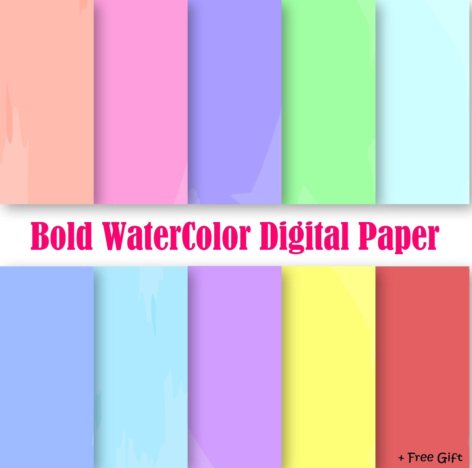 Watercolor Digital Paper Clipart Water Colorprint Background Scrapbook ...