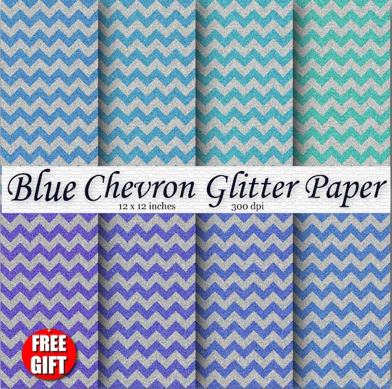 Navy Glitter Chevron Wallpaper