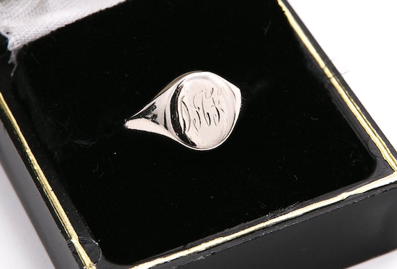 Vintage Signet Ring, Antique Signet Ring, Old Monogra… - Gem