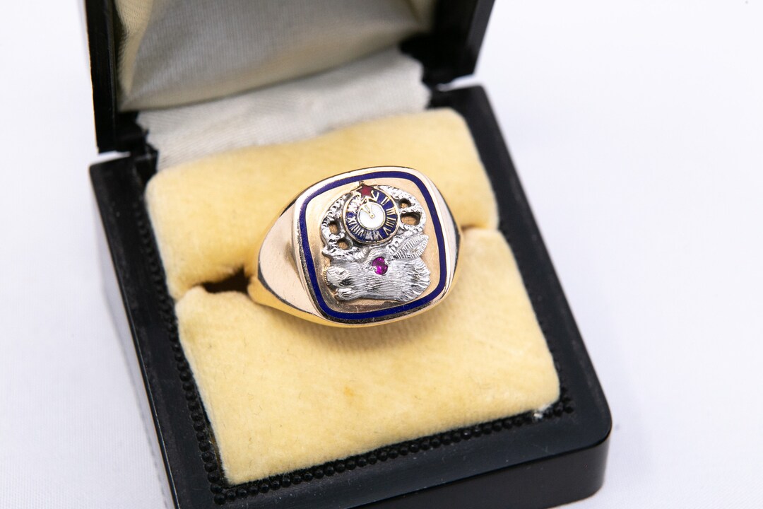 Elks BPOE Ring Benevolent and Protective Order of Elks Ring 14k Yellow ...