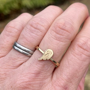 Letter R Signet Ring - Angel Wing Signet Ring - Angel Wing Jewelry ...