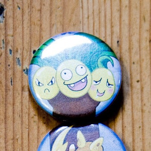 Alola, Exeggutor, Pokemon Sun, Pokemon Moon, Raichu, Gary Oak 1.25" Pin ...