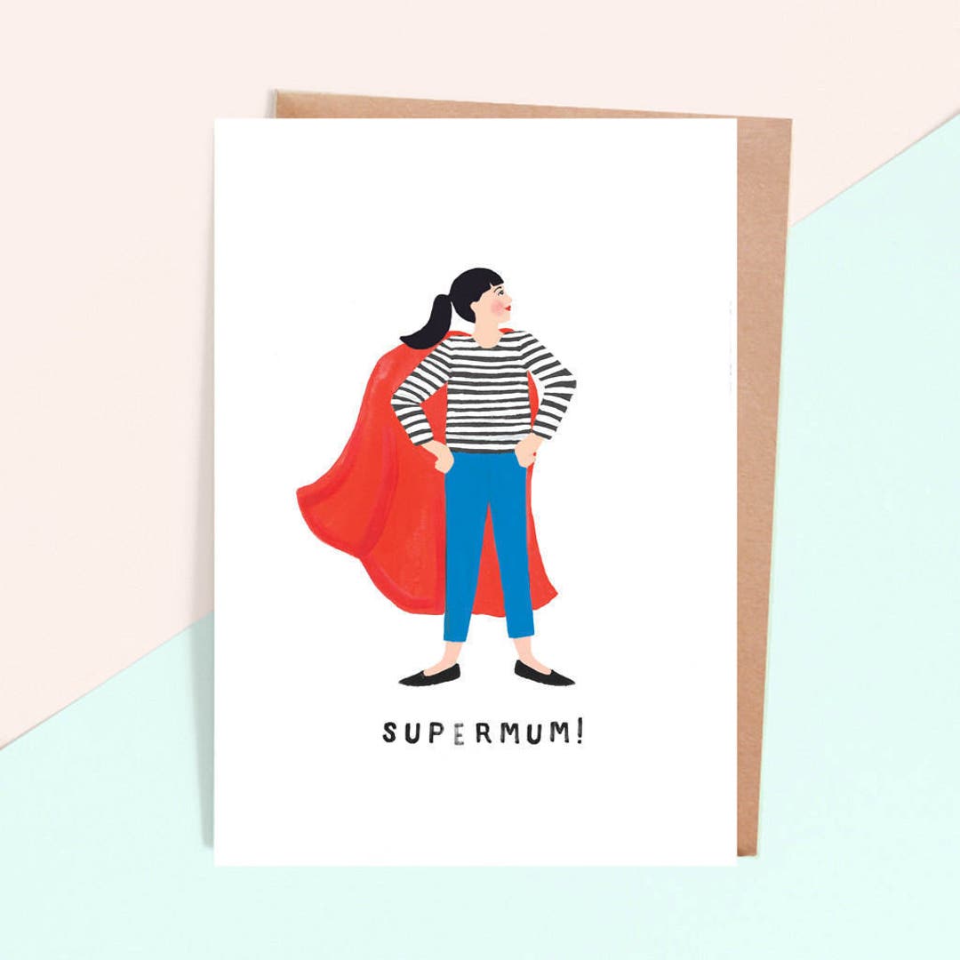 Supermum Mother's Day Greeting Card - Etsy