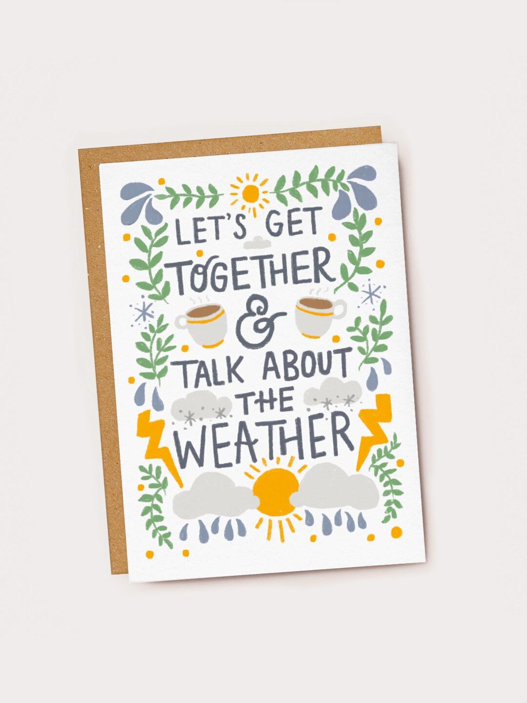 Let's Get Together Friendship Card - Etsy