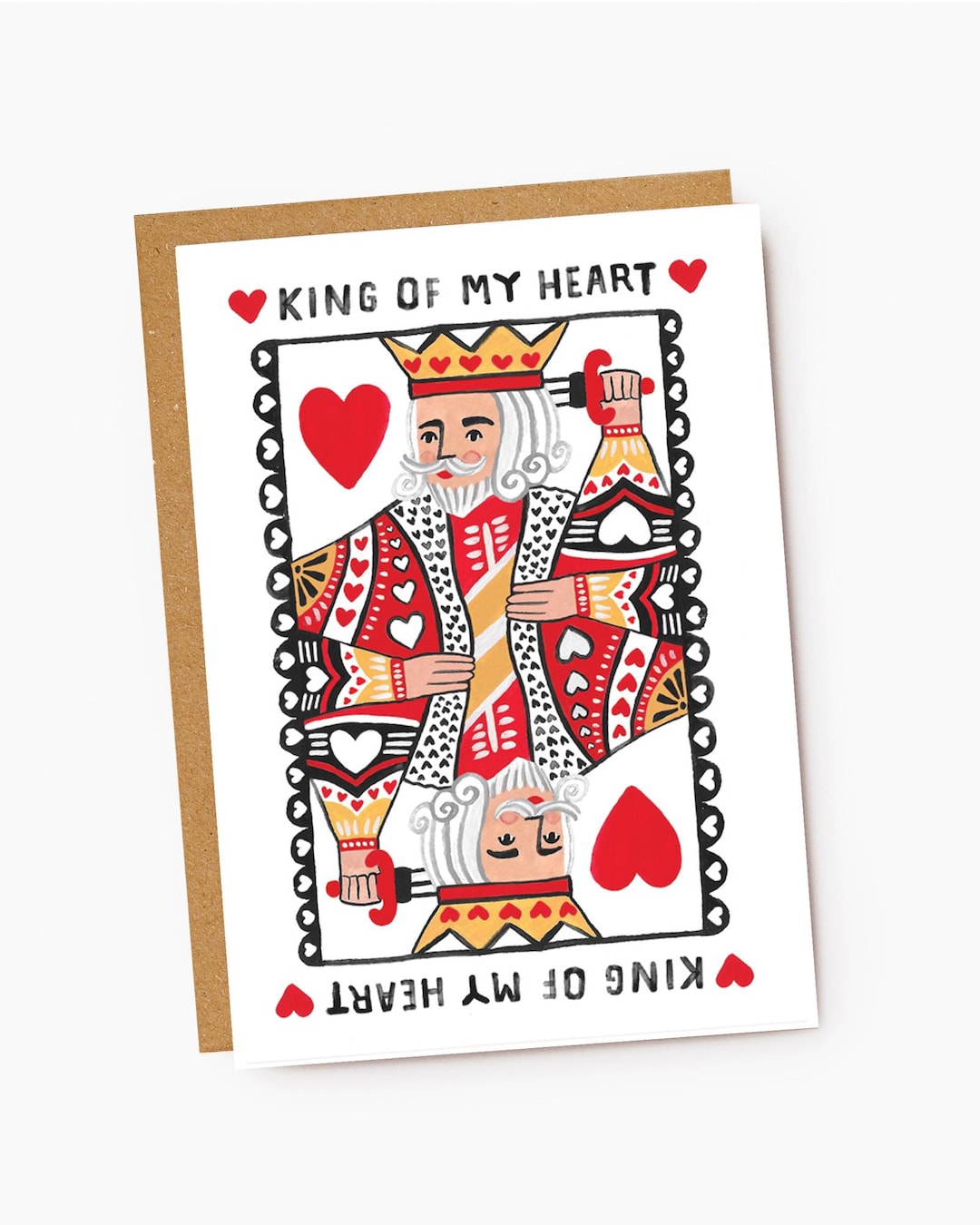 King of My Heart Valentine's Day Card - Etsy
