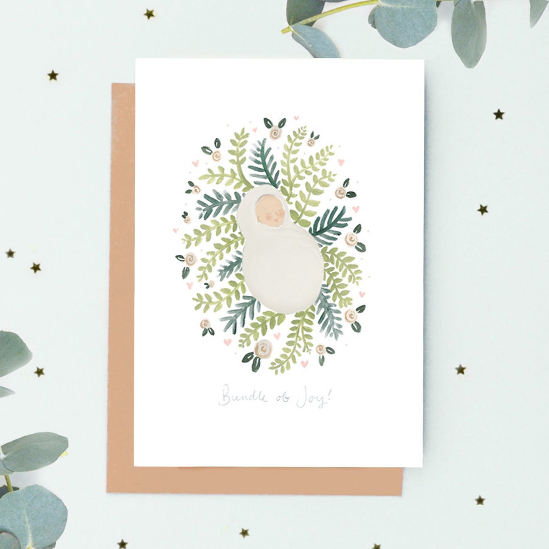 Bundle of Joy New Baby Greeting Card - Etsy