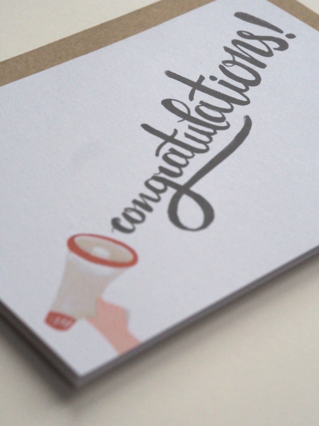 Megaphone Congratulations Card - Etsy