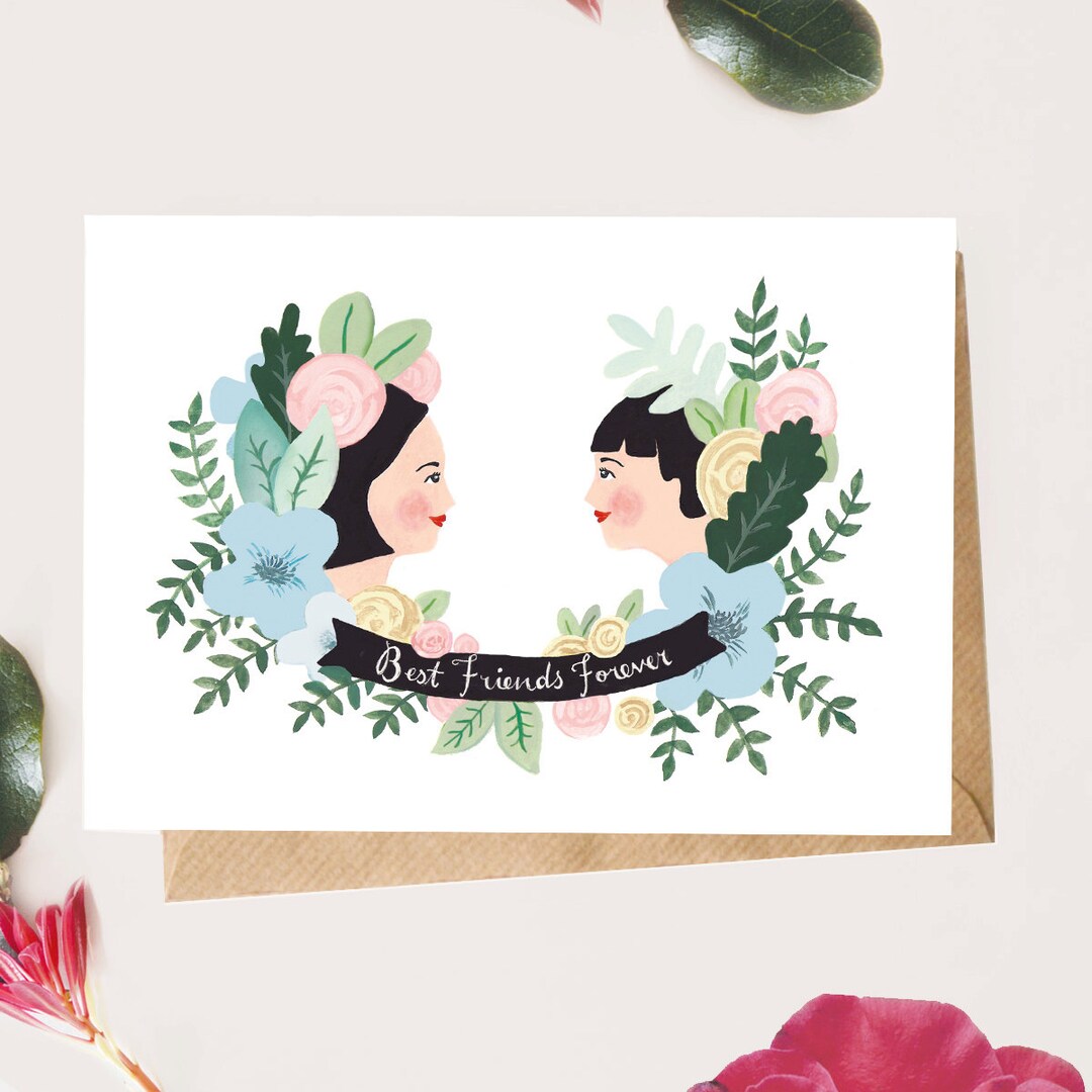 Best Friends Forever Greeting Card - Etsy