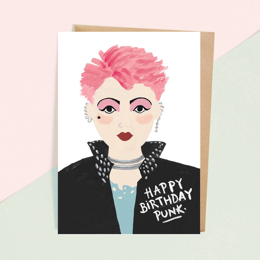 Punk Birthday Card - Etsy