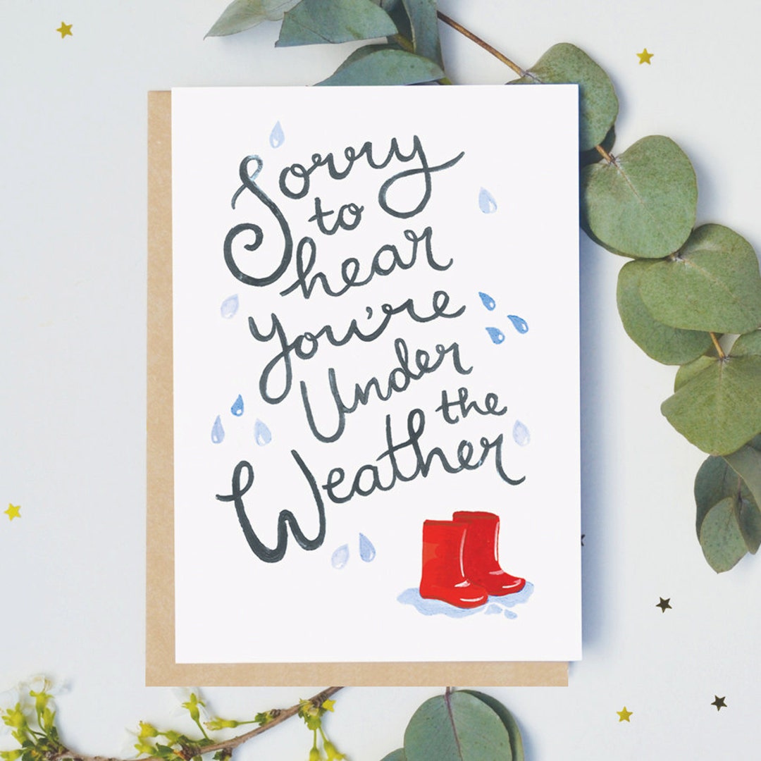 Under the Weather Card - Etsy