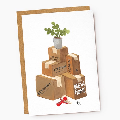 Moving Boxes New Home Card Etsy UK
