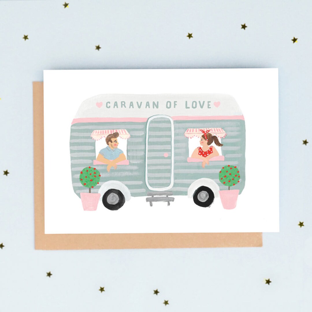 Caravan of Love Valentine's Day Card - Etsy