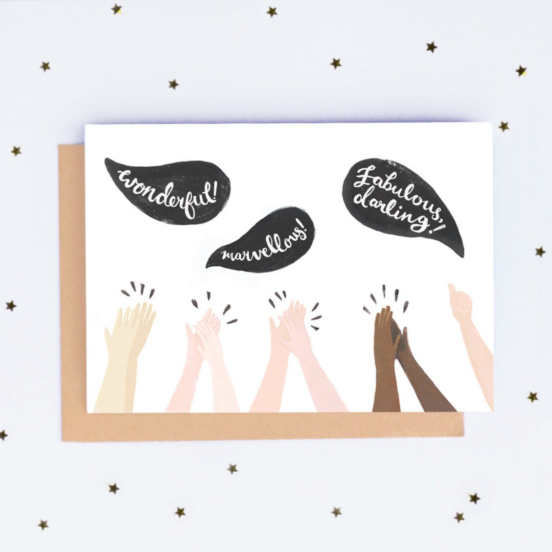 Clapping Hands Congratulations Card - Etsy