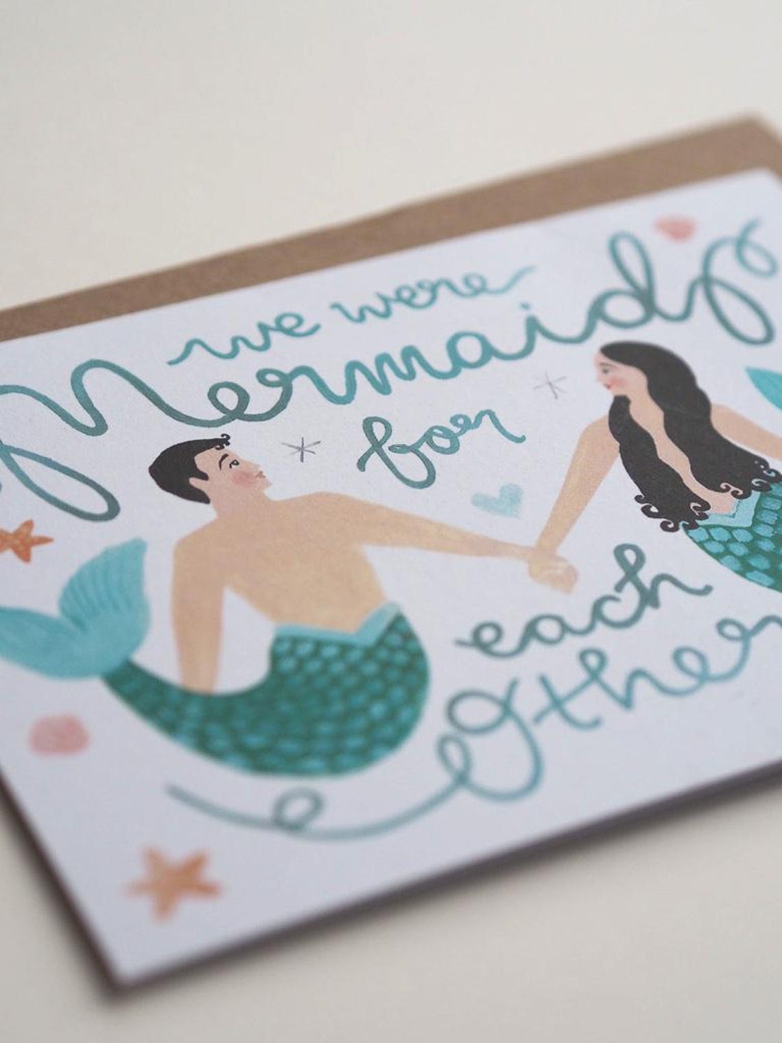 Mermaid for Each Other Greeting Card - Etsy