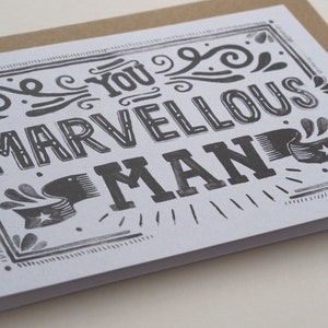Marvellous Man Card - Etsy