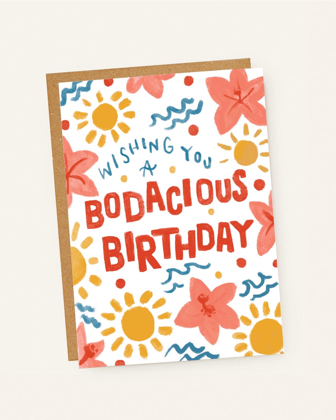 Tropical 'bodacious Birthday' Card - Etsy