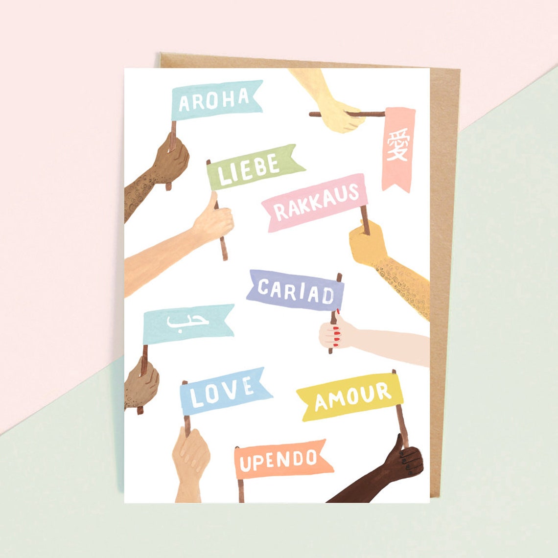 Love Flags Greeting Card - Etsy