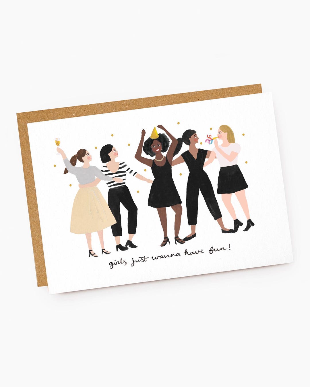 Girls Just Wanna Have Fun Greeting Card - Etsy