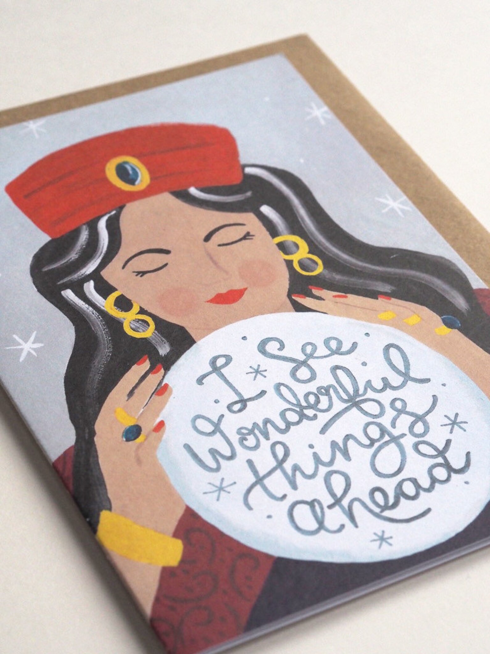 Mystical Good Luck Card | Fortune Teller Greeting Card - Etsy