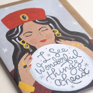 Mystical Good Luck Card | Fortune Teller Greeting Card - Etsy